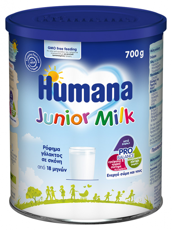 Humana Junior Milk, Ρόφημα γάλακτος σε σκόνη από τον 18ο μήνα 450g ...